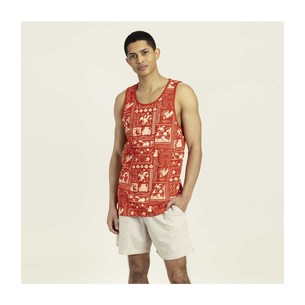 Island Vibes Pokémon Tropical Fitted Tank Top - Men | Pokémon Center ...