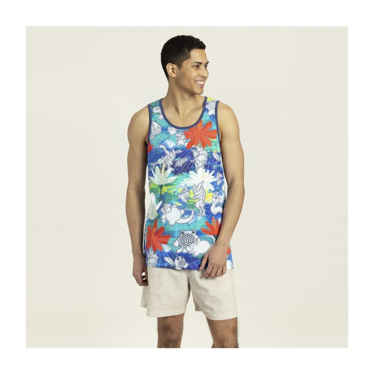 Sunlit Marsh Pokémon Tropical Fitted Tank Top - Men | Pokémon Center ...