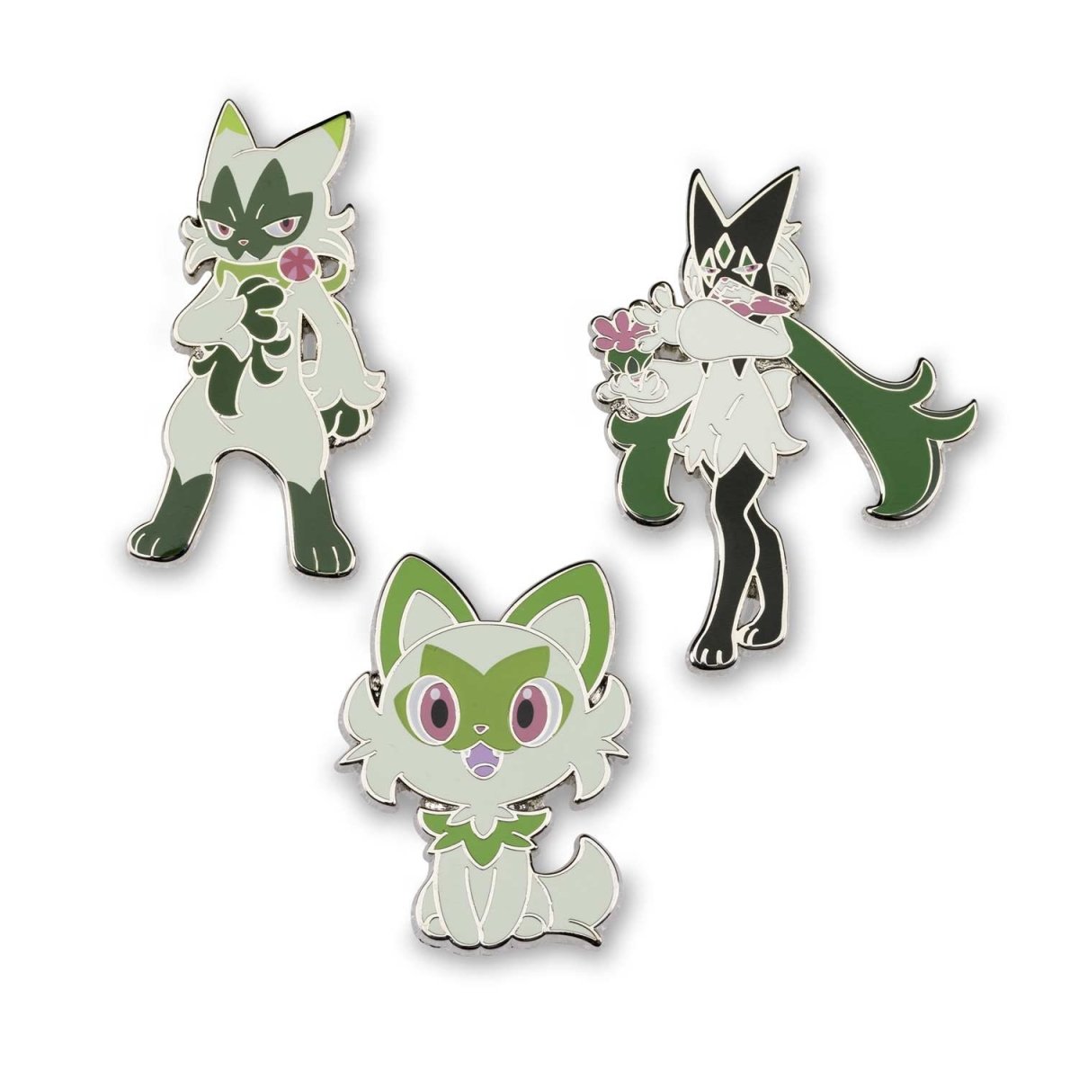 Sprigatito, Floragato & Meowscarada Pokémon Pins (3-Pack) | Pokémon ...