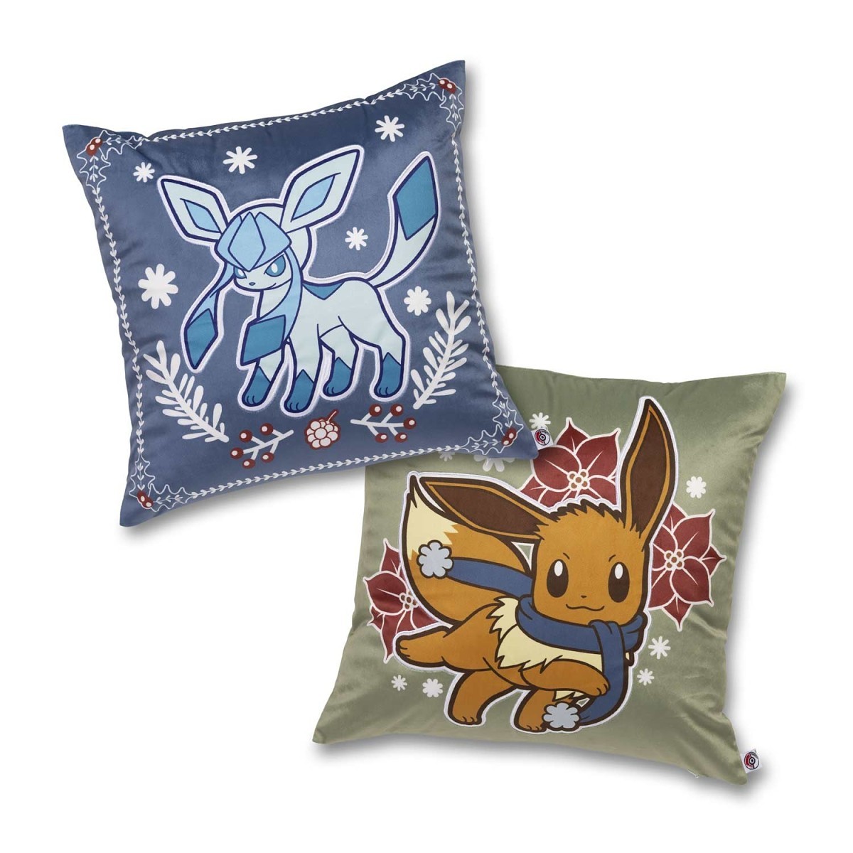Eevee & Glaceon Pokémon Holiday Throw Pillow Case Bundle | Pokémon ...