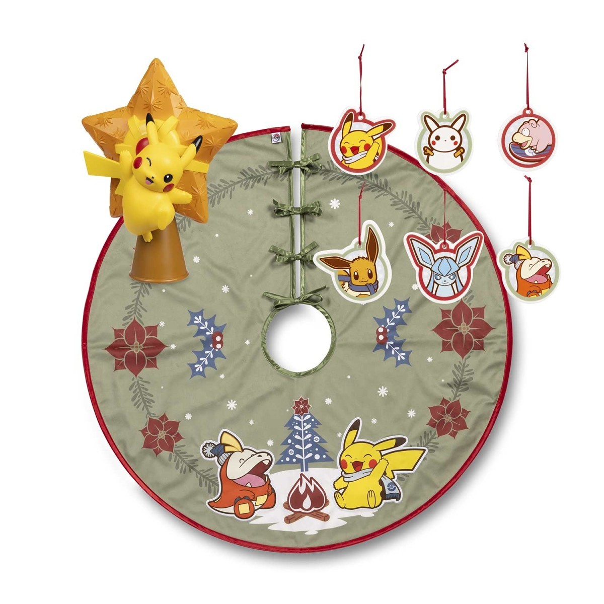 Pokémon Holiday Tree Topper, Ornaments & Tree Skirt Bundle | Pokémon ...