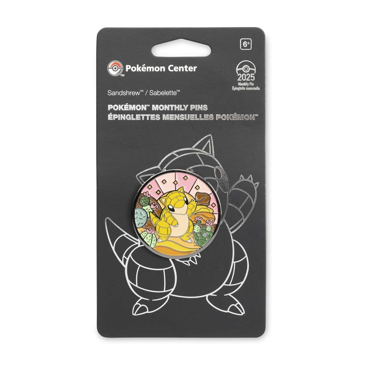 Sandshrew Pokémon Monthly Pins: Habitat Pin (6 of 12) | Pokémon Center ...