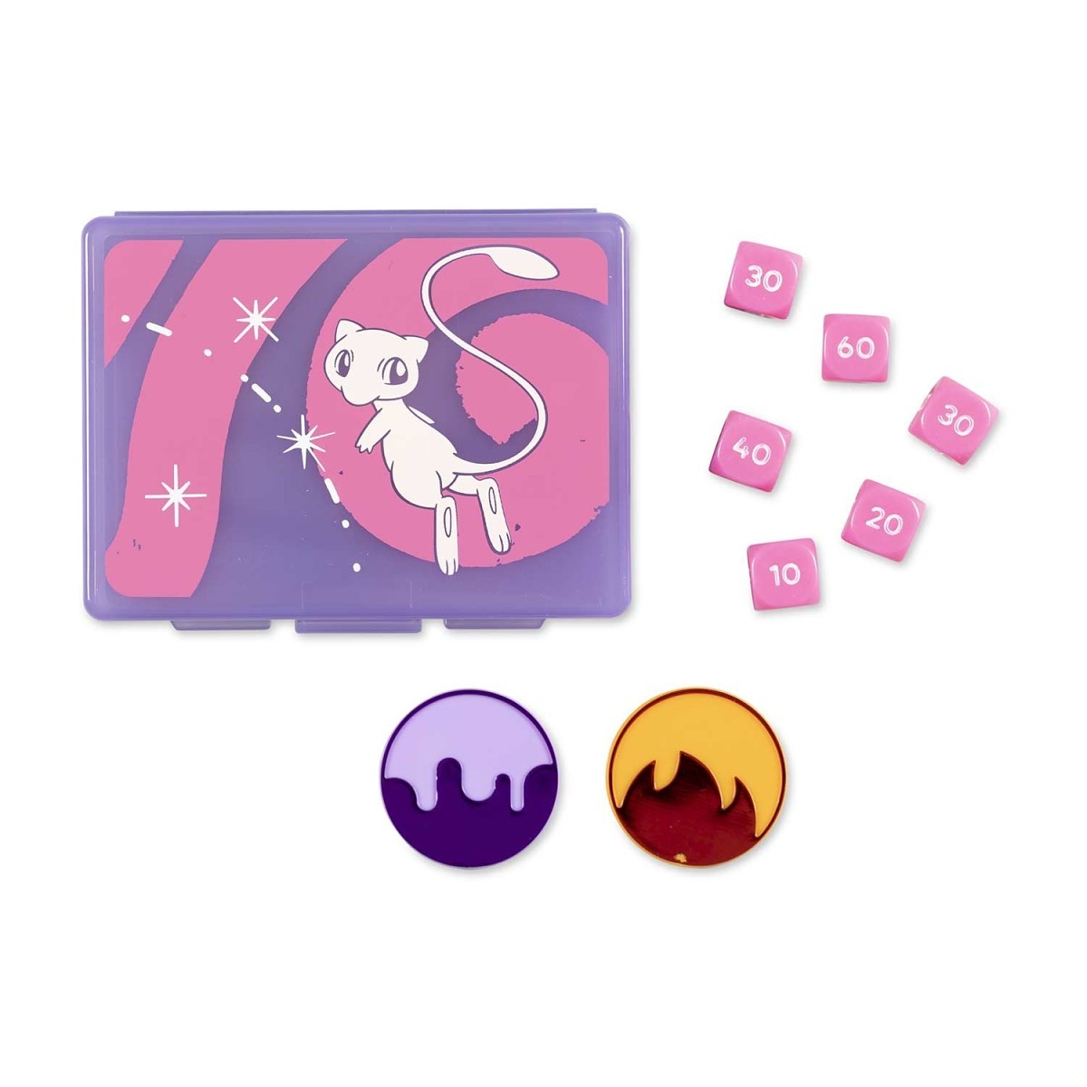 Pokémon TCG: Mythical Mew Damage-Counter Dice & Condition Markers Set ...