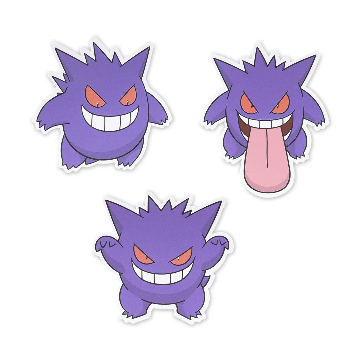 Gengar Stickers (3-Pack) | Pokémon Center Official Site