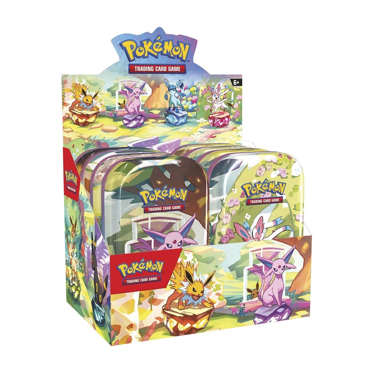 Pokémon TCG: Scarlet & Violet-Prismatic Evolutions Mini Tin Display (8 ...