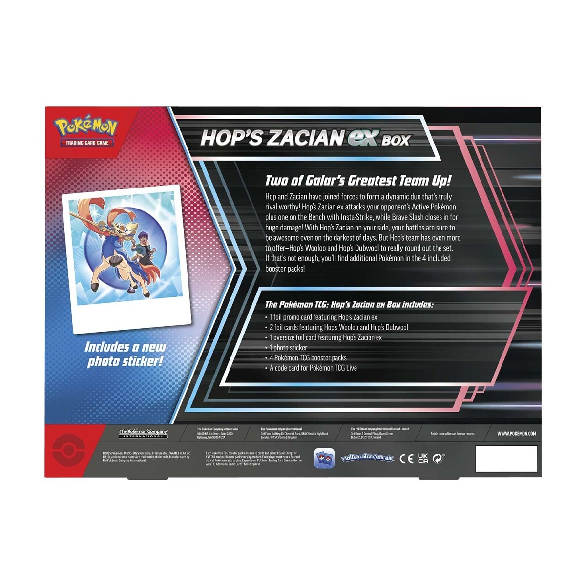 Pokémon TCG: Hop’s Zacian ex Box | Pokémon Center Official Site