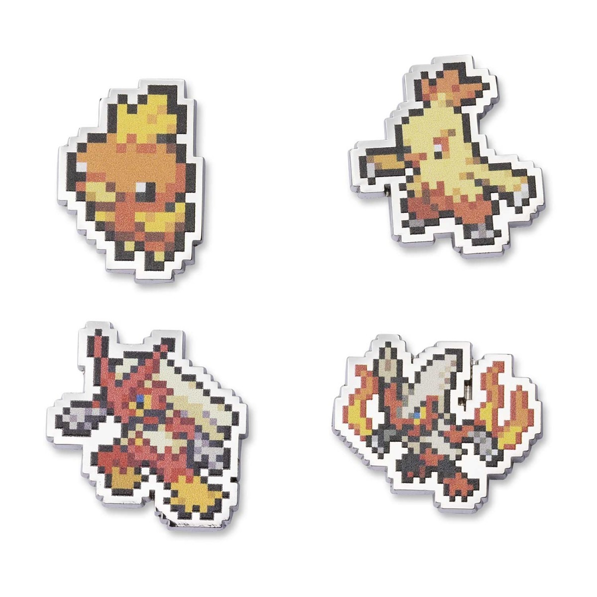 Torchic, Combusken, Blaziken & Mega Blaziken Pokémon Pixel Pins (4-Pack ...