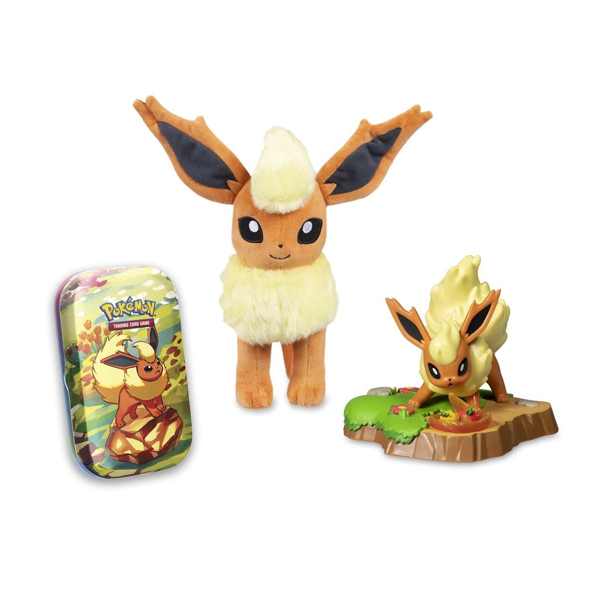 Flareon Plush, Figure & TCG Mini Tin Bundle | Pokémon Center Canada ...