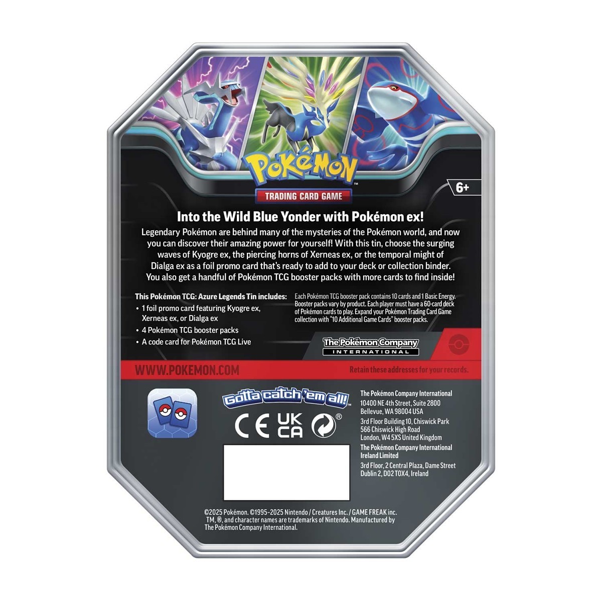 Pokémon TCG: Azure Legends Tin (Xerneas ex) | Pokémon Center Official Site