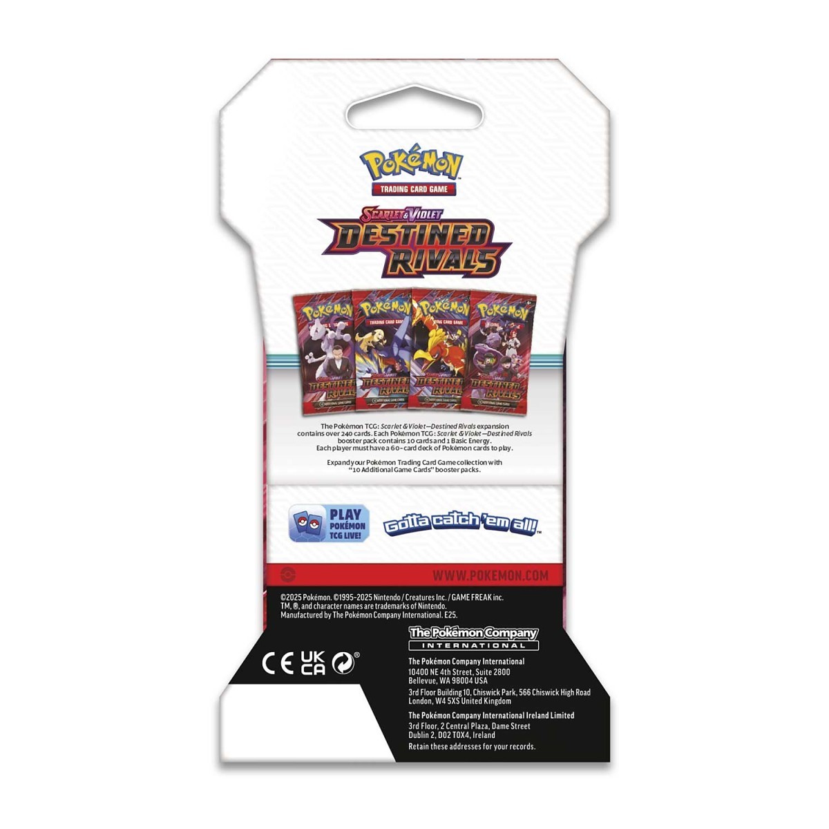 Pokémon TCG: Scarlet & Violet-Destined Rivals Sleeved Booster Pack (10 ...