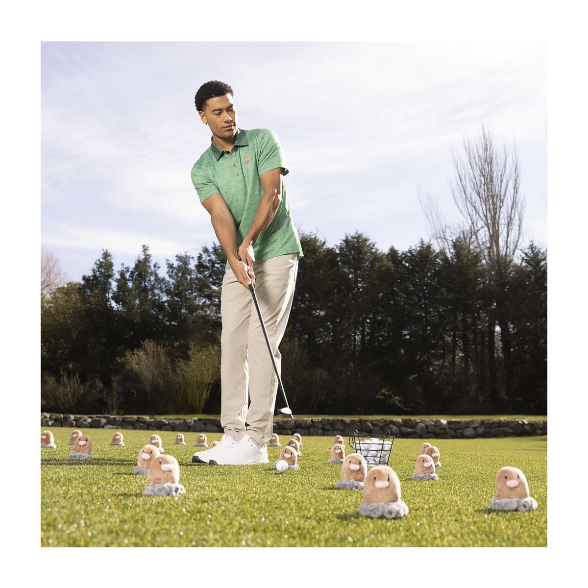 Diglett Pokémon Clubhouse Polo Shirt - Men | Pokémon Center Official Site