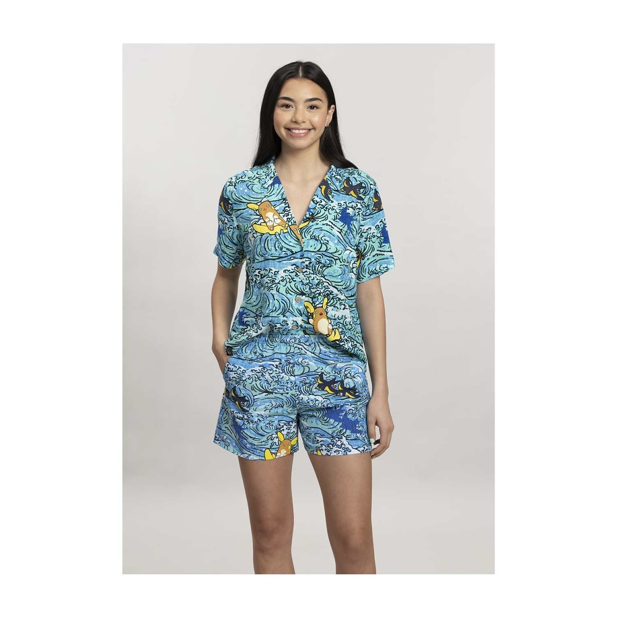 Pokémon Tropical Whitecap Cruising Shorts - Women | Pokémon Center UK ...
