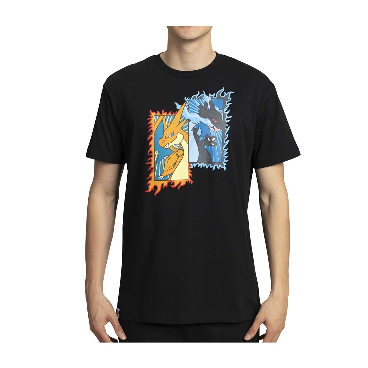 Mega Charizard X & Mega Charizard Y Black T-Shirt - Adult | Pokémon ...