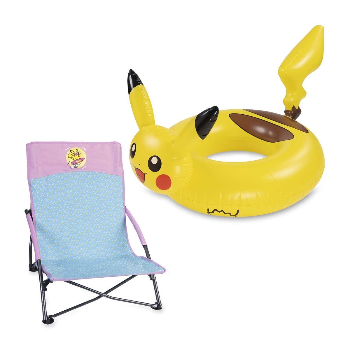 Pikachu Pool Float & Low-Back Chair Bundle | Pokémon Center Canada ...