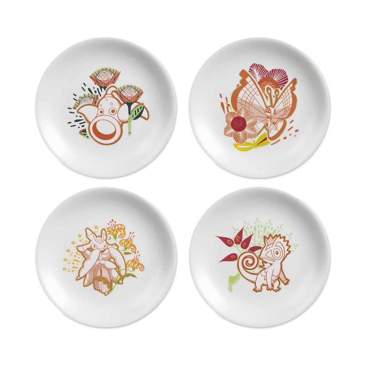 Floral Forest Pokémon Outdoor Dining Salad Plates (4-Pack) | Pokémon ...