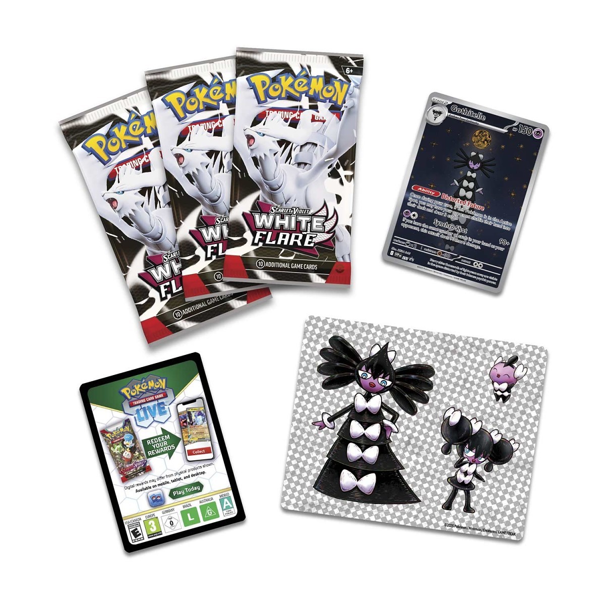 Pokémon TCG: Scarlet & Violet-White Flare Tech Sticker Collection ...