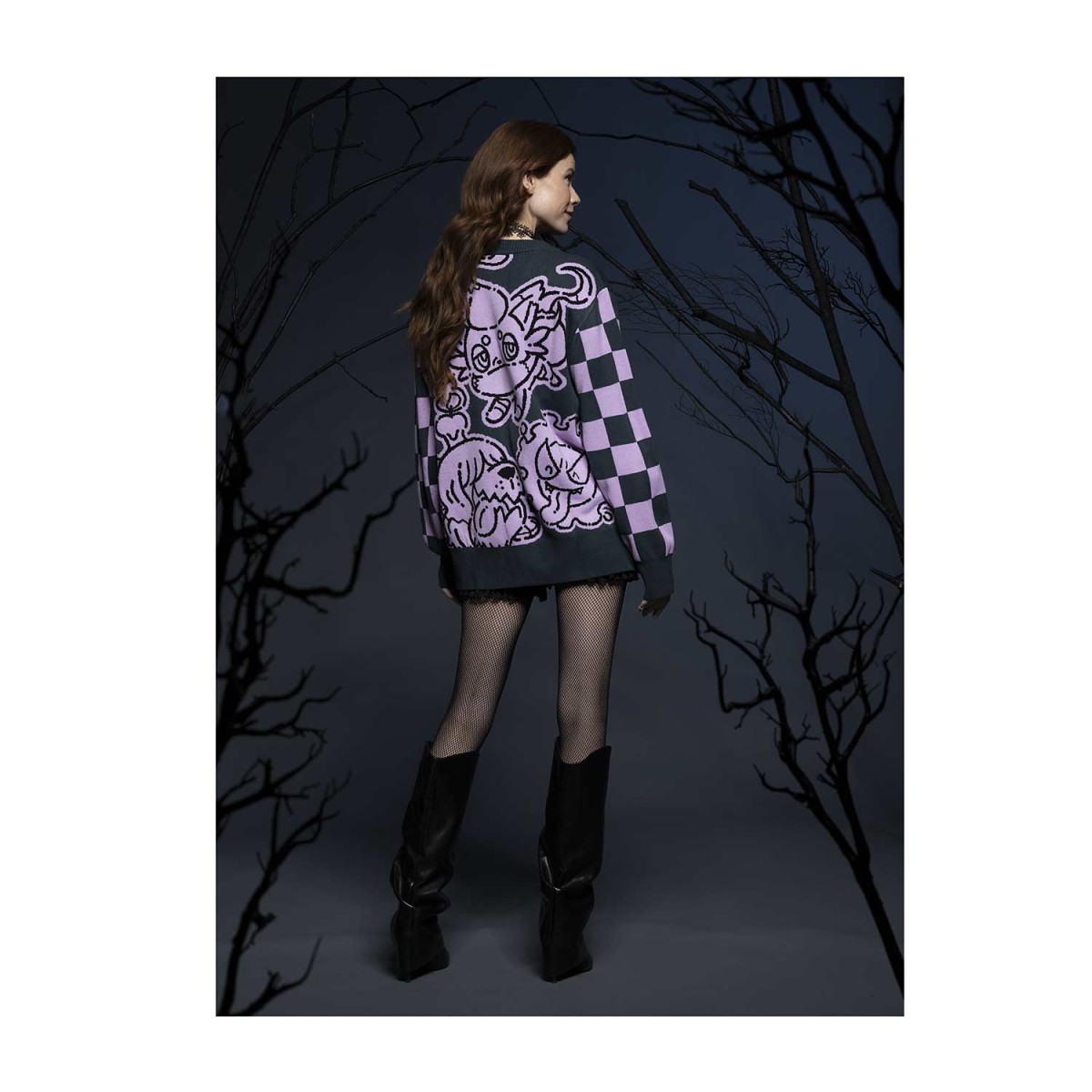 Charming & Ghostly Knit Cardigan - Adult | Pokémon Center Canada ...