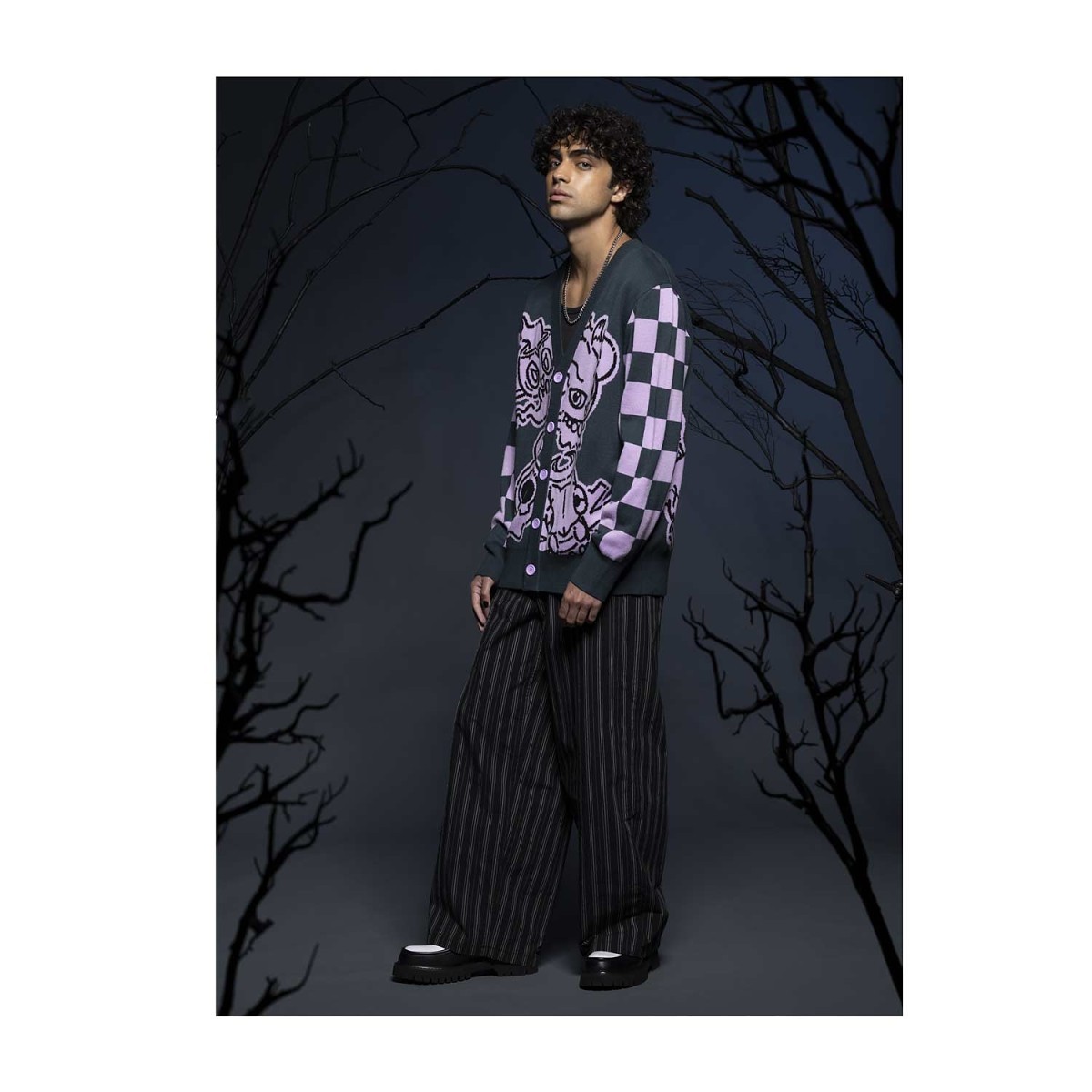 Charming & Ghostly Knit Cardigan - Adult | Pokémon Center Official Site