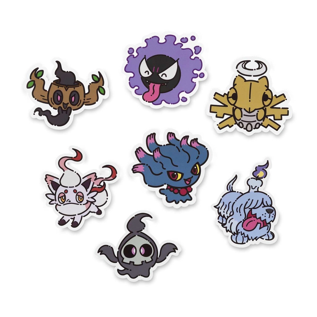 Charming & Ghostly Stickers (7-Pack) | Pokémon Center Official Site