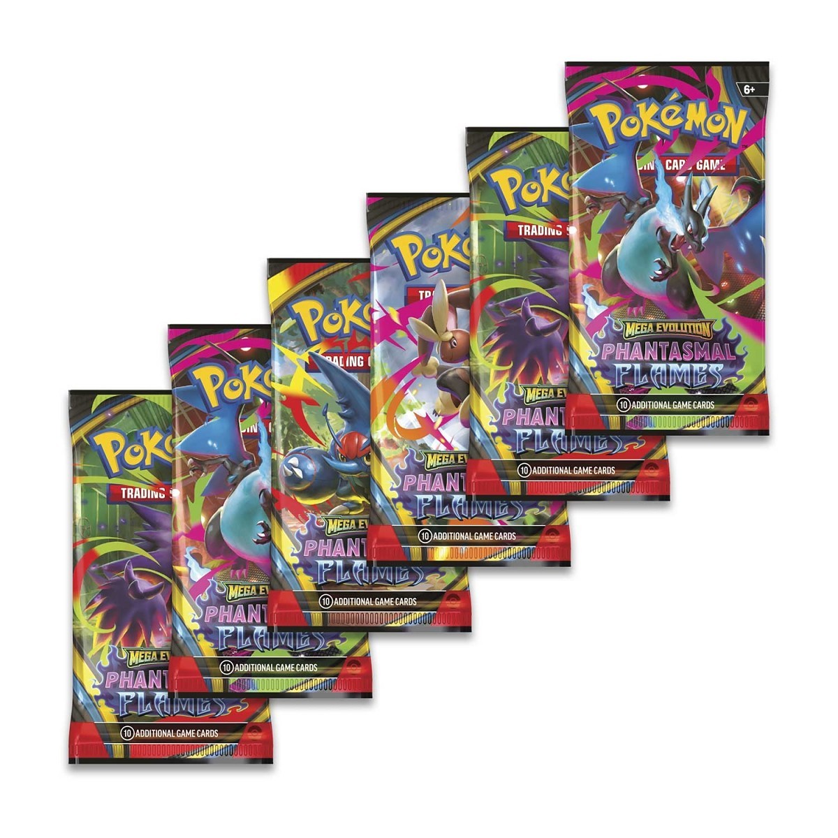 Pokémon TCG: Mega Evolution-Phantasmal Flames Booster Bundle (6 Packs) | Pokémon Center UK ...