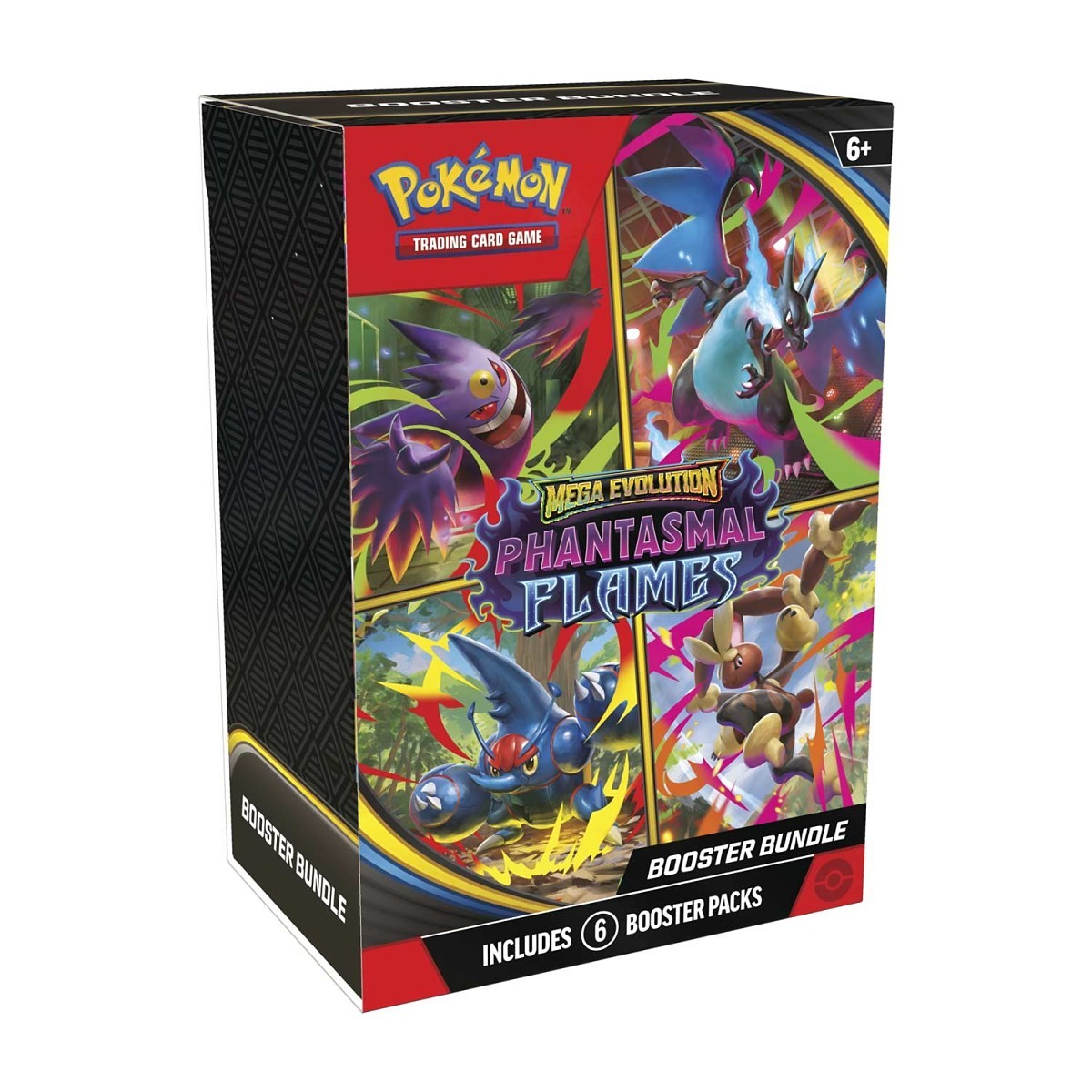 Pokémon TCG: Mega Evolution-Phantasmal Flames Booster Bundle (6 Packs ...