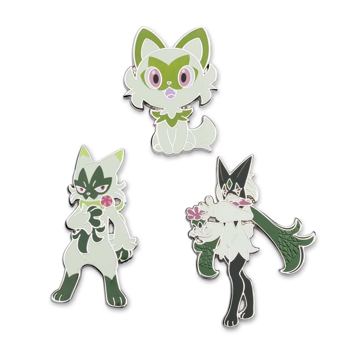 Sprigatito, Floragato & Meowscarada Pokémon Pins (3-Pack) | Pokémon ...