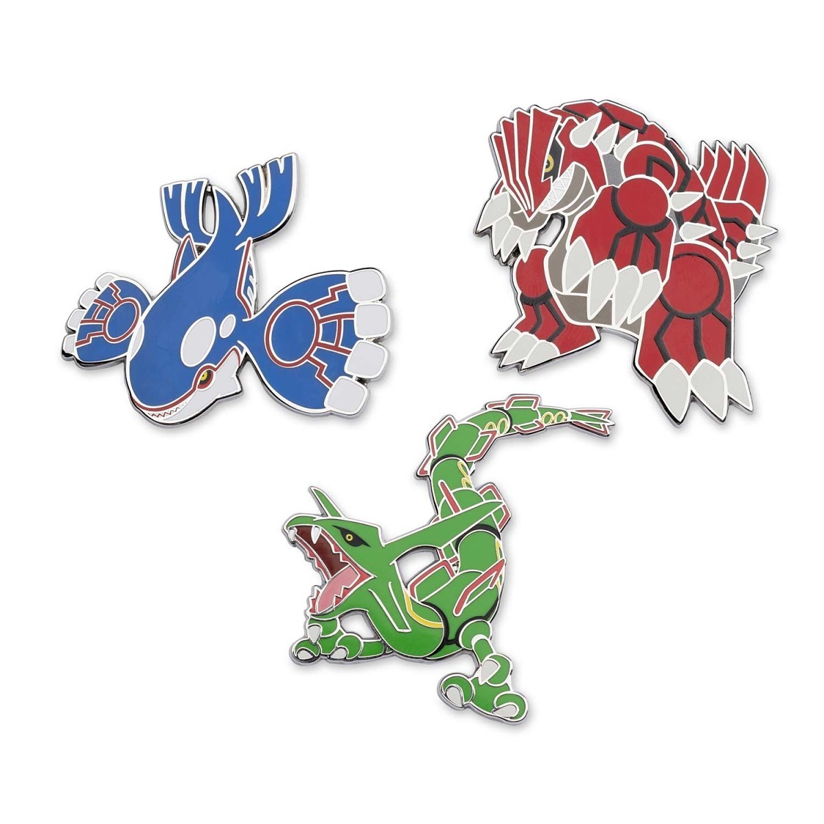 Kyogre, Groudon & Rayquaza Pokémon Pins (3-Pack) | Pokémon Center ...