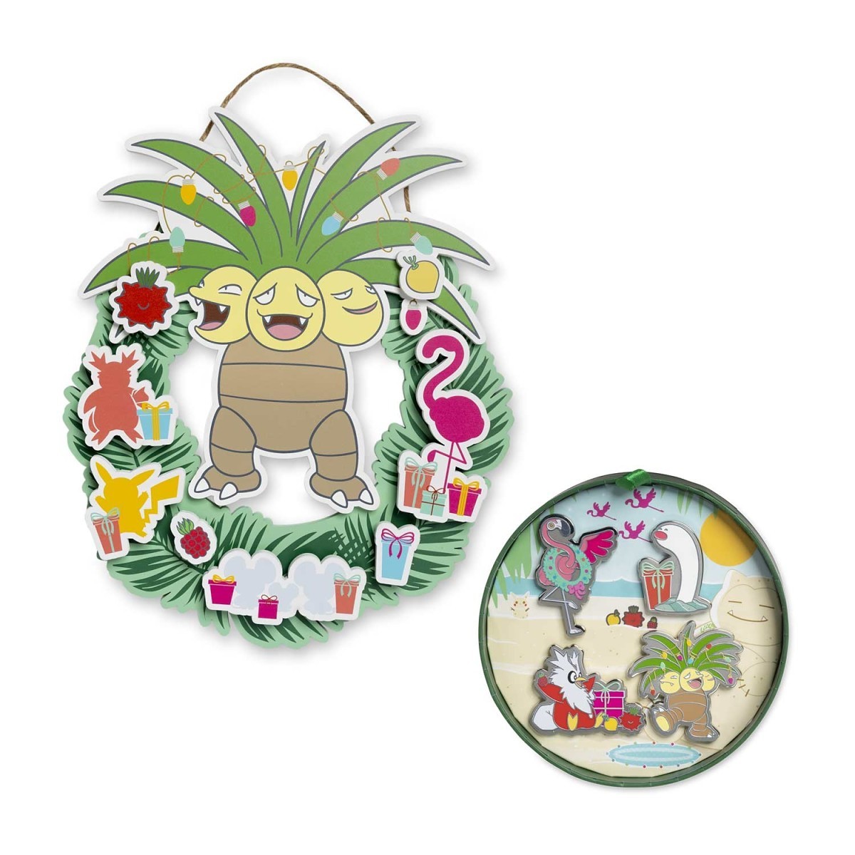 Pokémon Holiday Pins & Wood Wreath Bundle | Pokémon Center Official Site