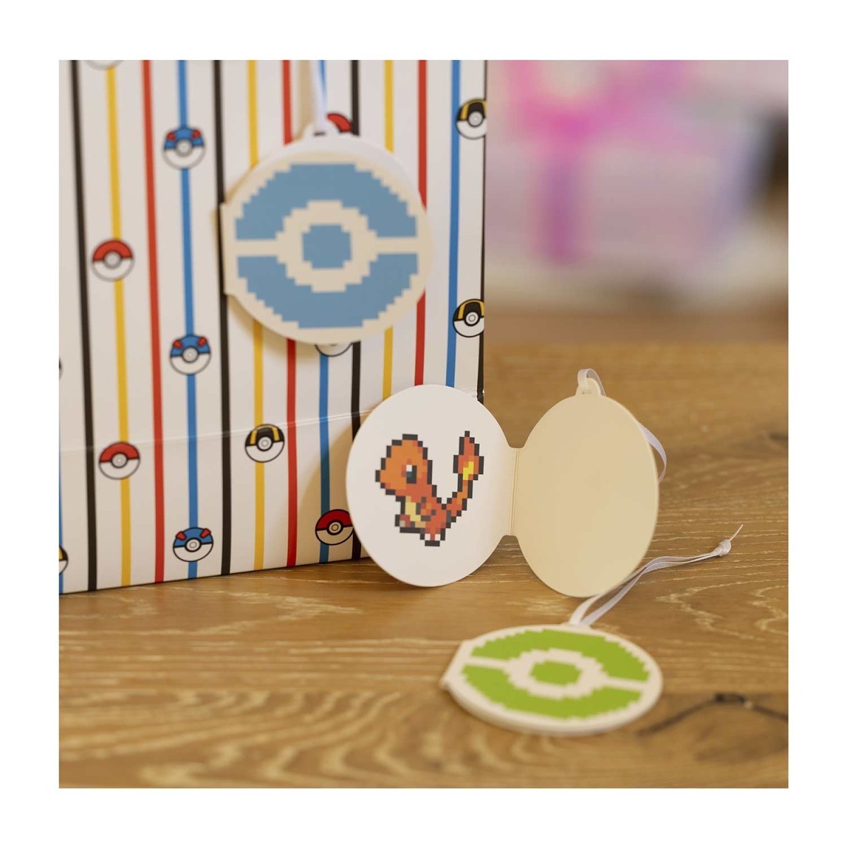 Kanto First Partner Pixels Gift Tags (3-Pack) | Pokémon Center UK ...