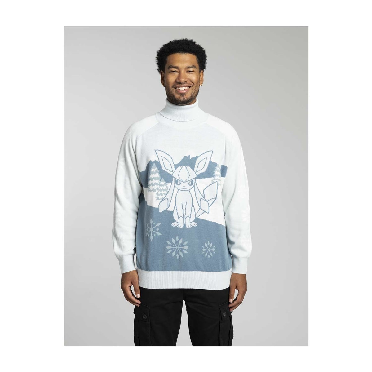 Glaceon Pokémon Holiday Blue Turtleneck Sweater - Adult | Pokémon ...
