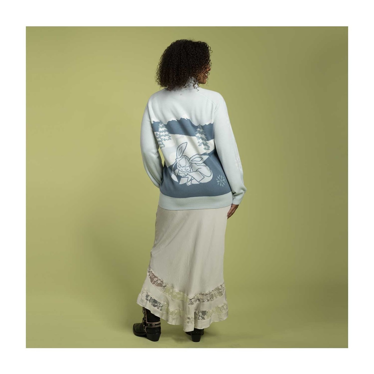 Glaceon Pokémon Holiday Blue Turtleneck Sweater - Adult | Pokémon ...