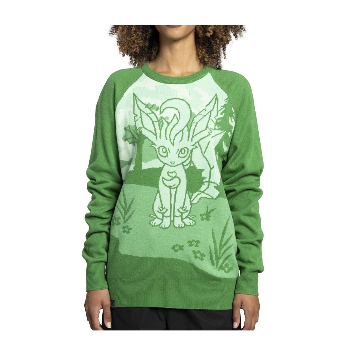 Leafeon Pokémon Holiday Green Sweater - Adult | Pokémon Center Canada ...