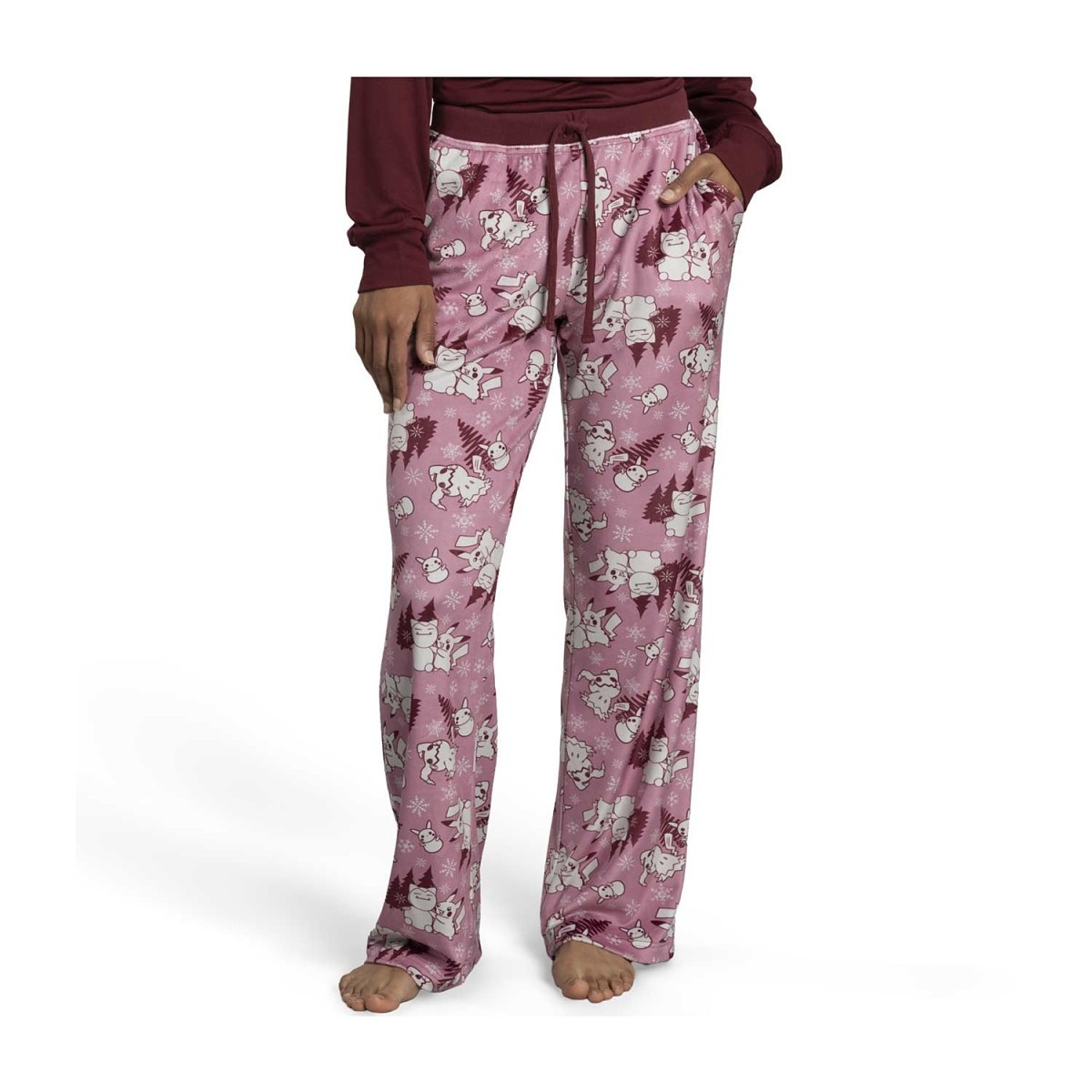 Pikachu & Mimikyu Pokémon Holiday Red Sleep Pants - Women | Pokémon ...