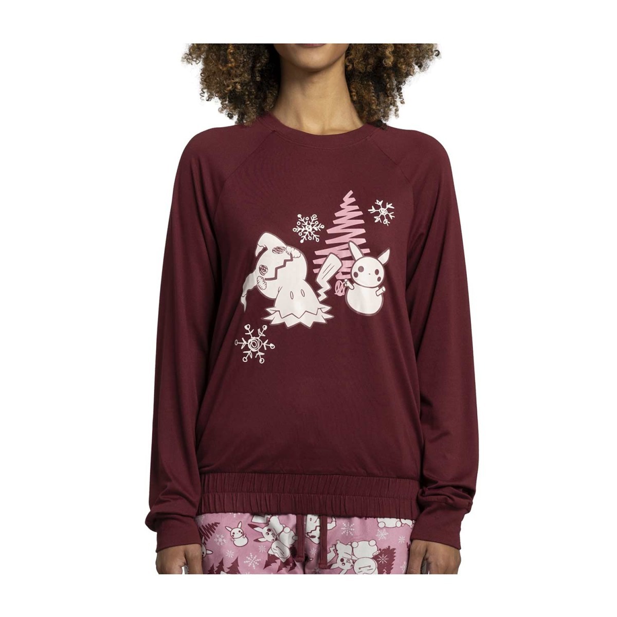 Mimikyu Pokémon Holiday Red Sleep Top - Women | Pokémon Center Official ...