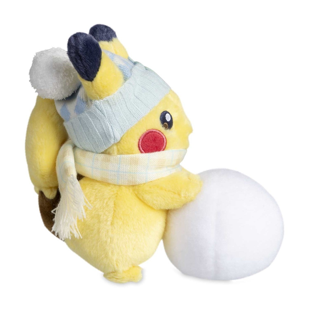 Snowball-Rolling Pikachu Snowy Softies Plush - 7 ¾ In. | Pokémon Center ...