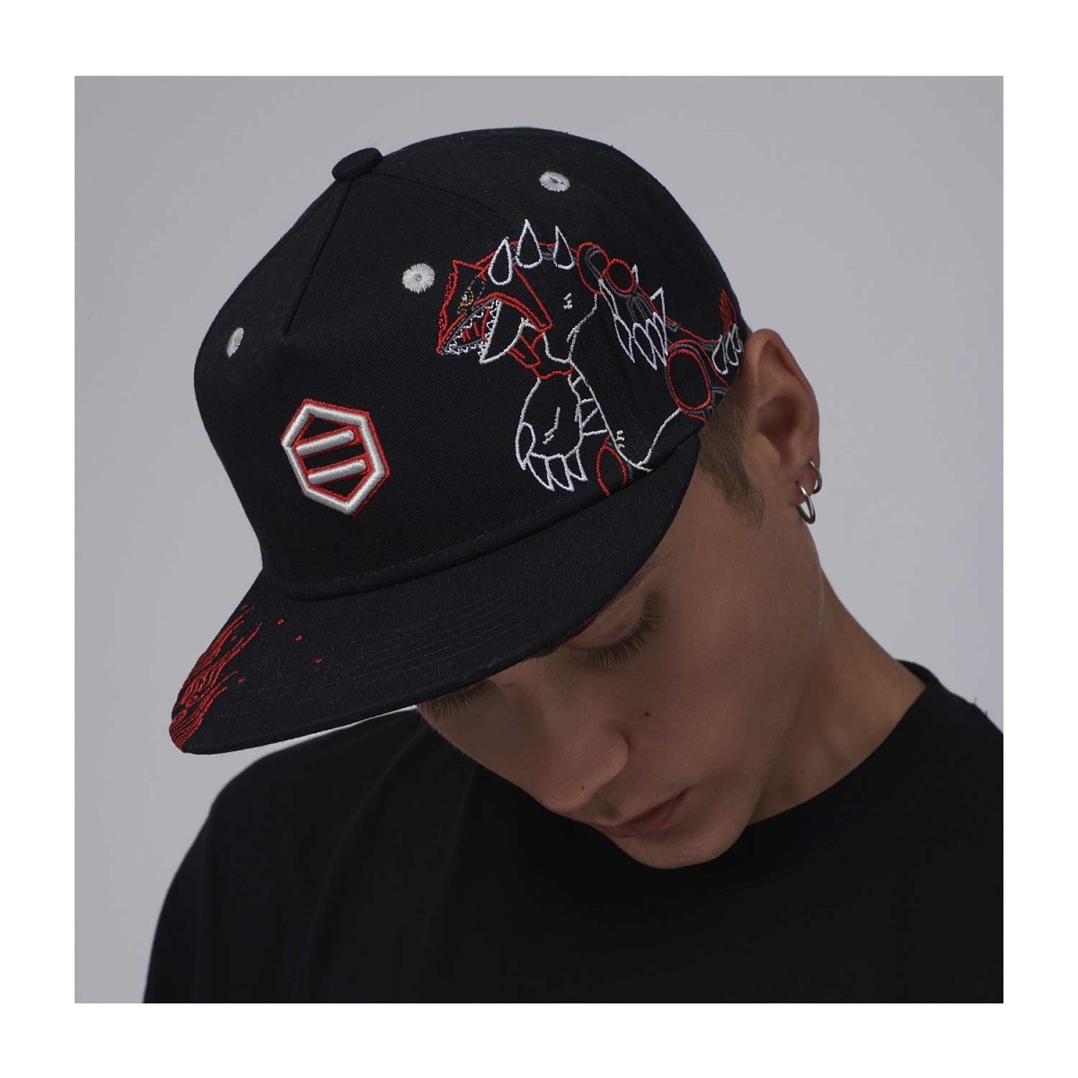 Pokémon × Dolly Noire: Groudon Black Snapback Hat (One Size-Adult ...