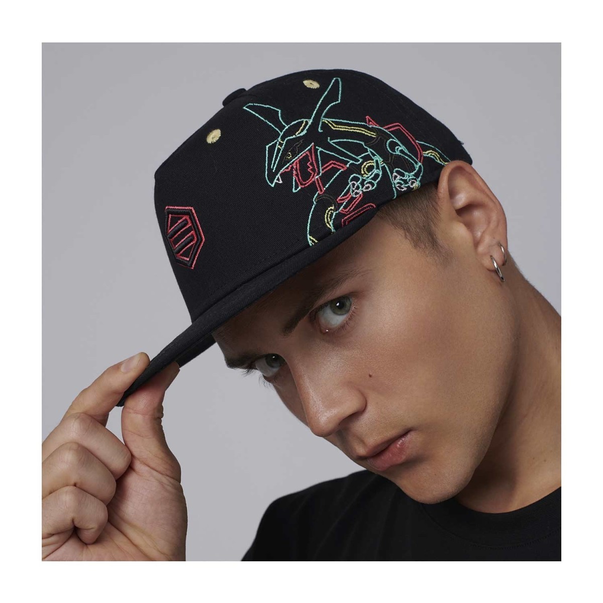 Pokémon × Dolly Noire: Rayquaza Black Snapback Hat (One Size-Adult ...