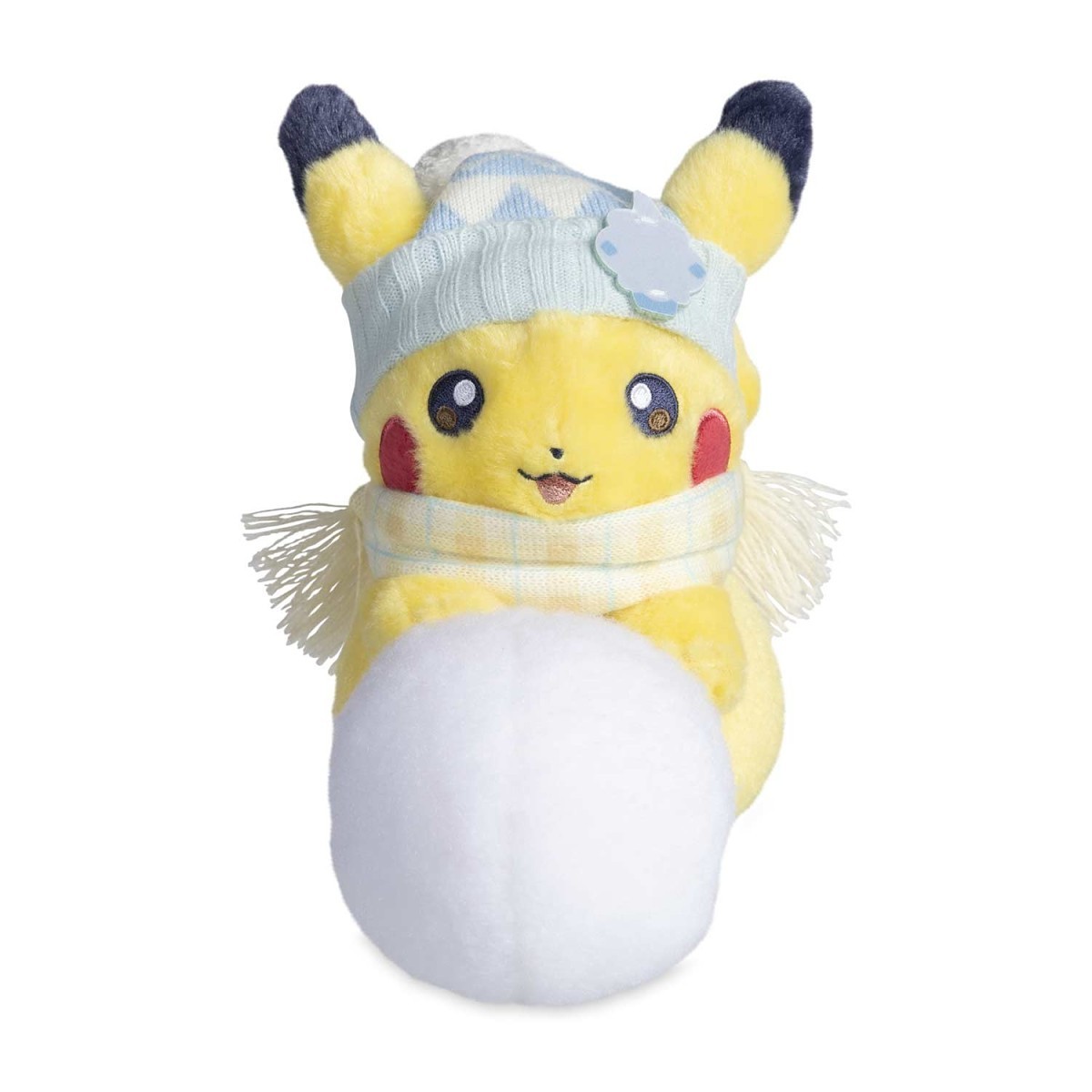 Snowball-Rolling Pikachu Snowy Softies Plush - 7 ¾ In. | Pokémon Center ...
