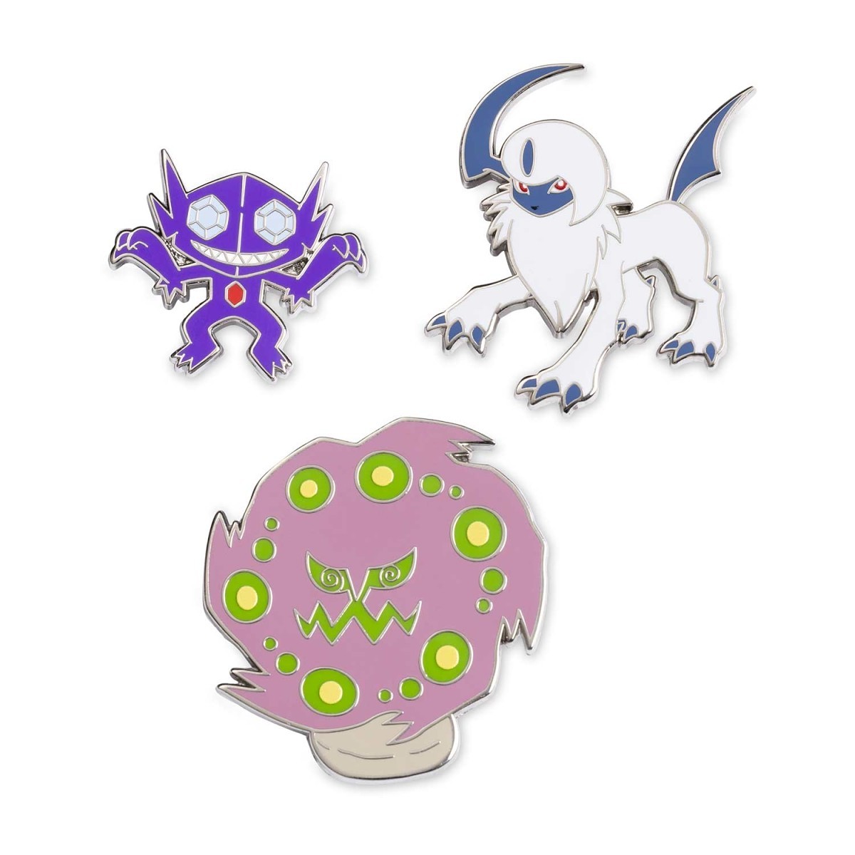 Sableye, Absol & Spiritomb Pokémon Pins (3-Pack) | Pokémon Center ...