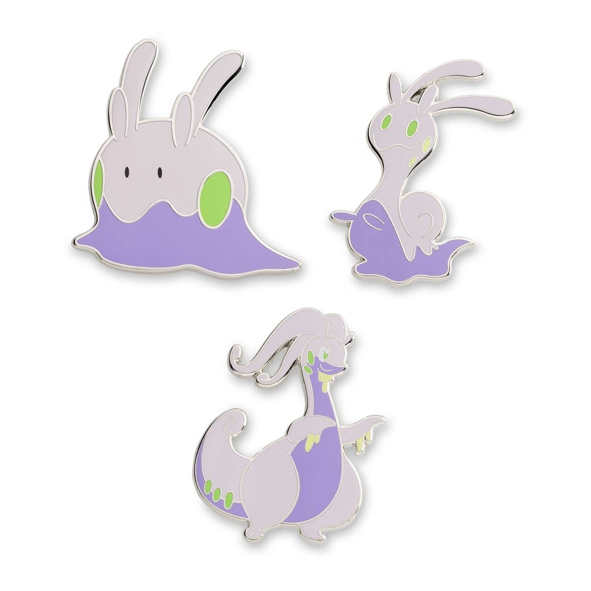 Goomy, Sliggoo & Goodra Pokémon Pins (3-Pack) | Pokémon Center Official ...