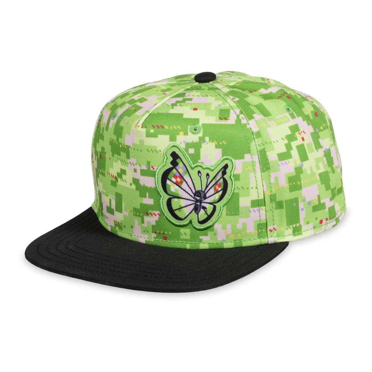 Vivillon (Fancy Pattern) Green & Black Flat-Bill Hat (One Size-Adult ...