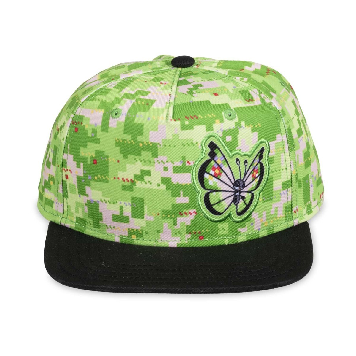 Vivillon (Fancy Pattern) Green & Black Flat-Bill Hat (One Size-Adult ...