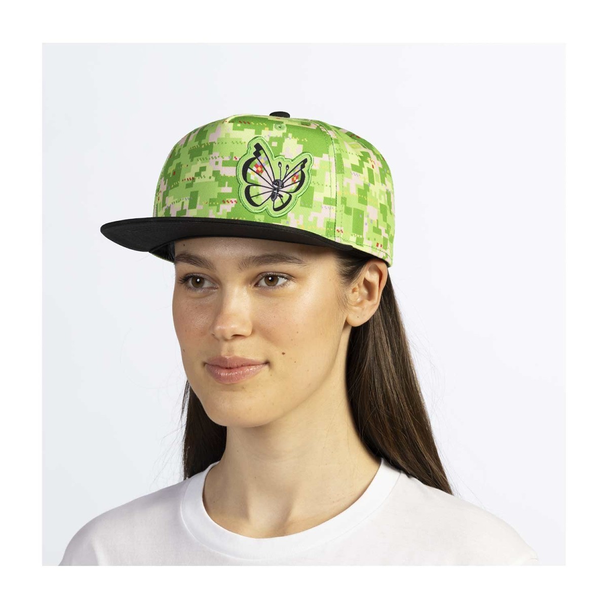 Vivillon (Fancy Pattern) Green & Black Flat-Bill Hat (One Size-Adult ...