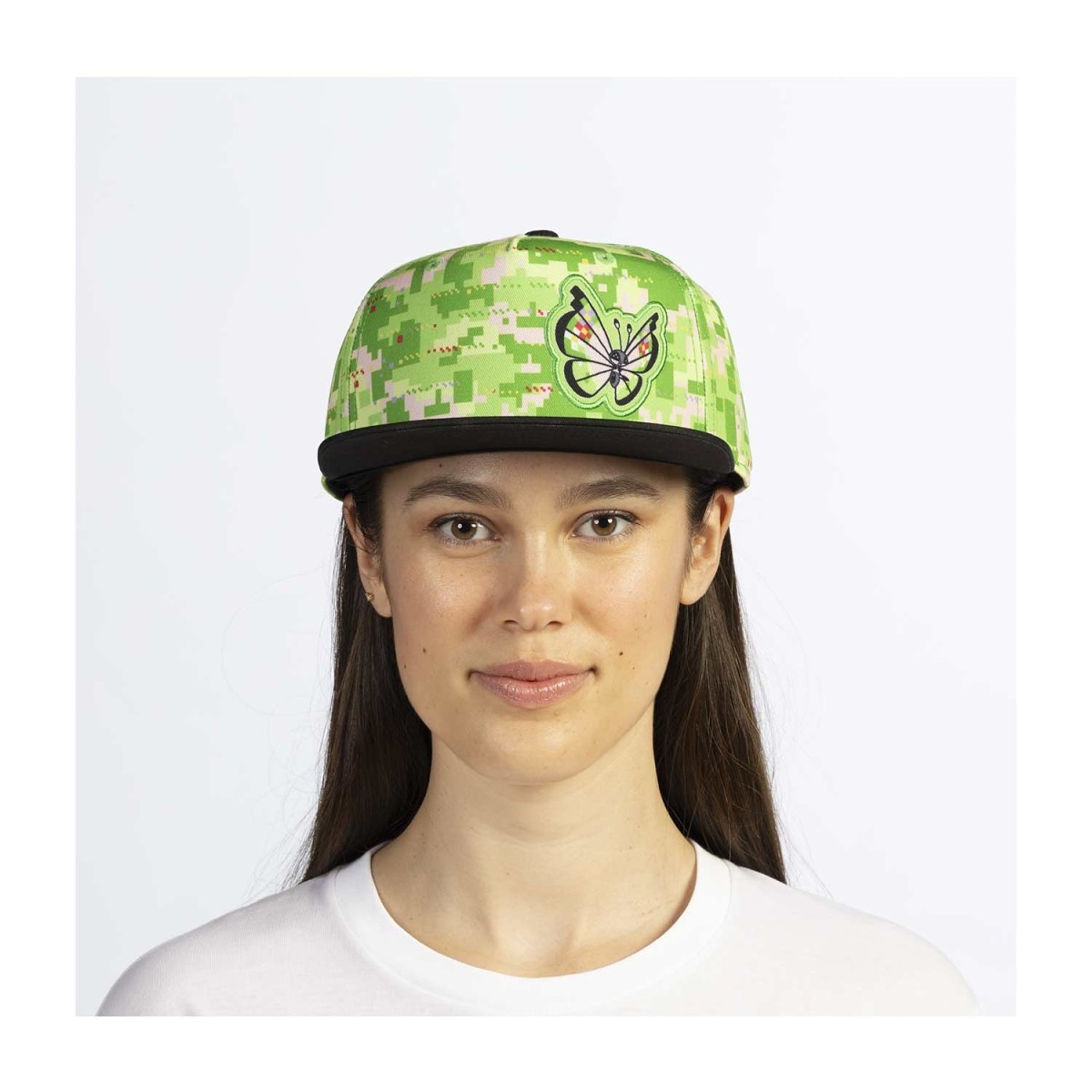 Vivillon (Fancy Pattern) Green & Black Flat-Bill Hat (One Size-Adult ...
