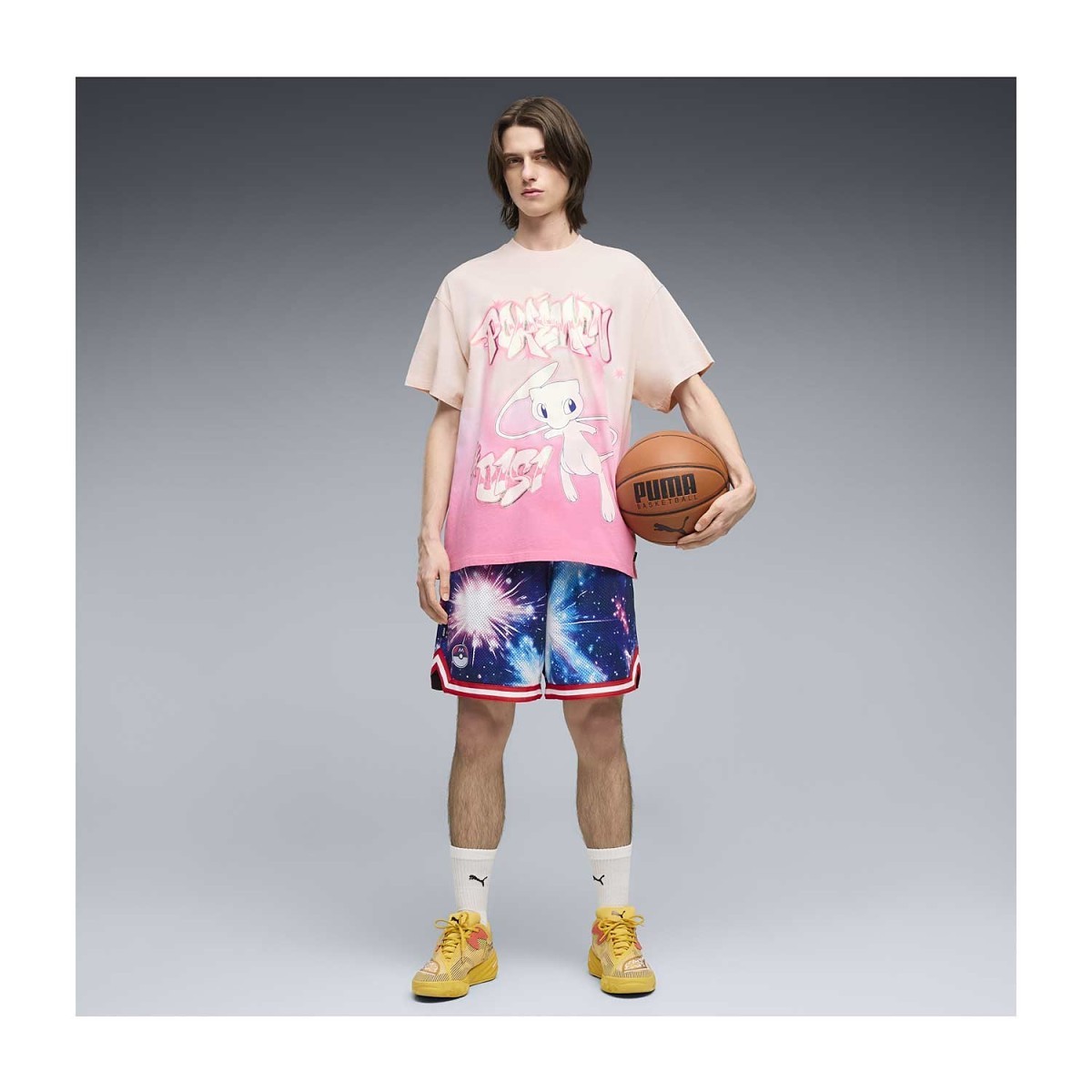 PUMA Hoops × Pokémon: Mew Shiny Oversize T-Shirt - Adult | Pokémon ...