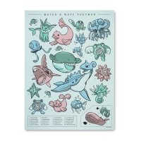 Pokémon of the Waves & Waters Art Print | Pokémon Center Official Site