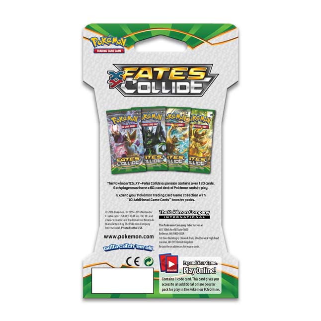 Pokémon Tcg Xy Fates Collide Sleeved Booster Pack 10 Cards Pokémon Center Official Site