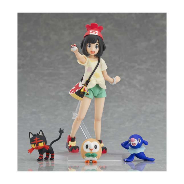 figma Selene Action Figure with Rowlet, Litten, Popplio & Rotom Dex ...
