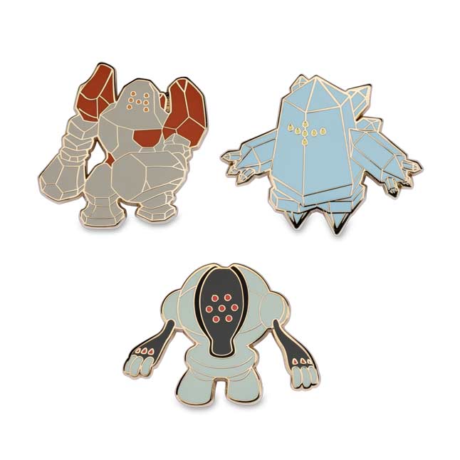 Regirock, Regice & Registeel Pokémon Pins (3-Pack) | Pokémon Center ...