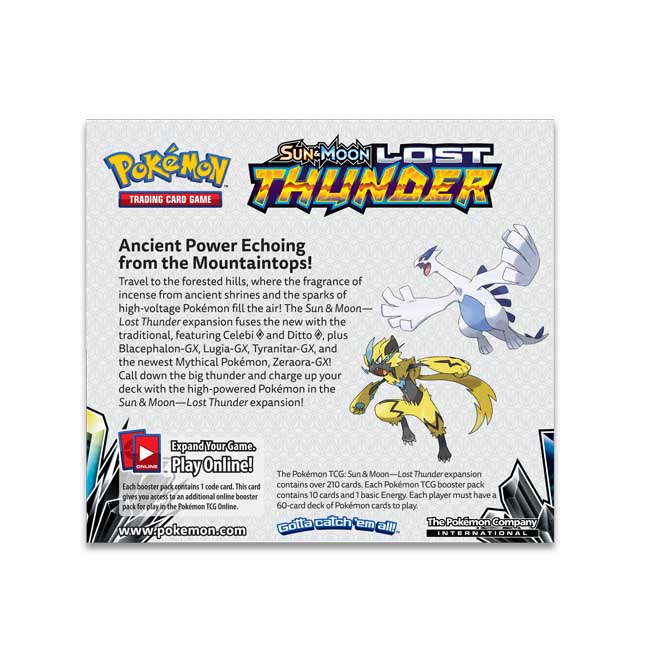 Pokémon TCG: Sun & Moon-Lost Thunder Booster Display Box (36 Packs ...